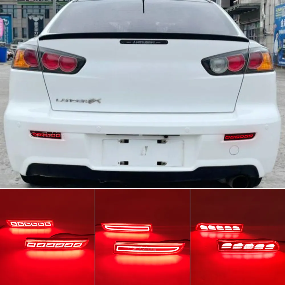 LED Rear Bumper Lights - Tail Brake Turn Signal Reflectors for Lancer ...