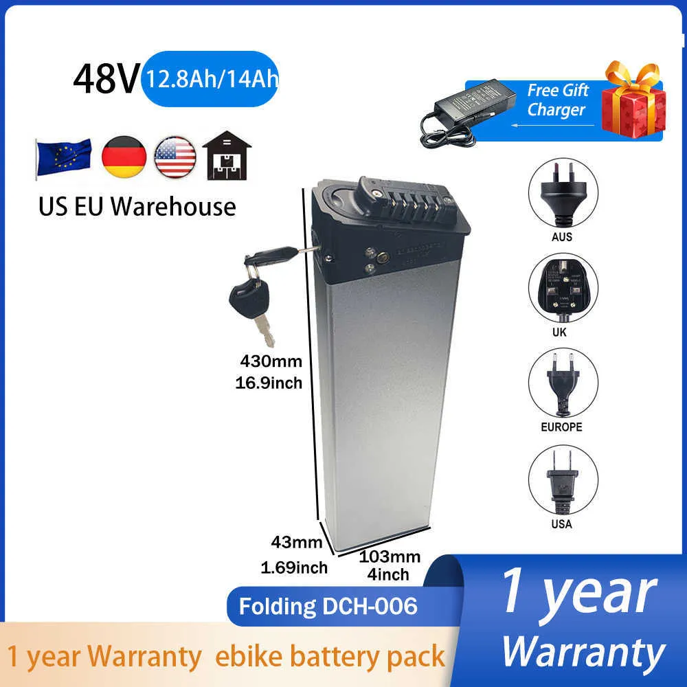 48V Ebike Battery Replacement - 12.8Ah/14Ah for SAMEBIKE Lo26 & FIIDO ...