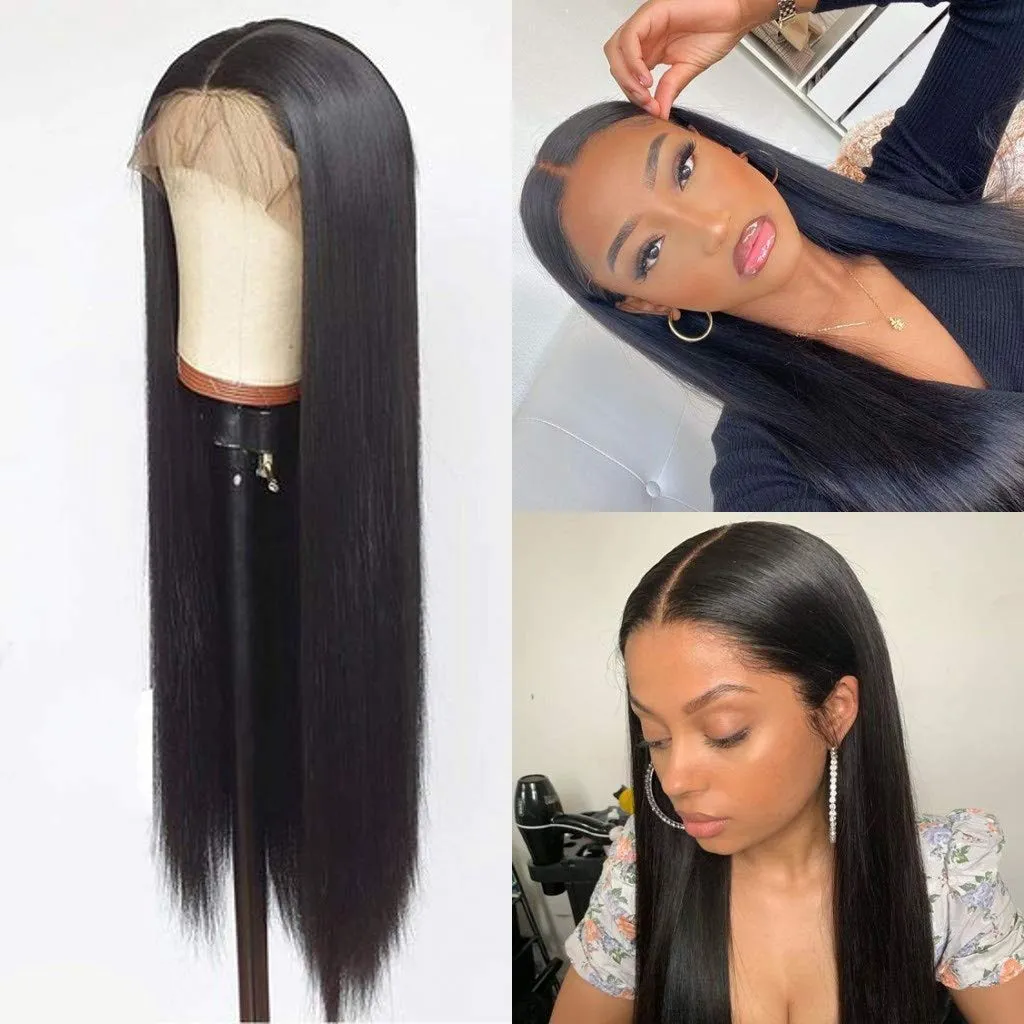 Silky Straight 22 Inch Lace Front Wig - Natural Human Hair, Premium ...