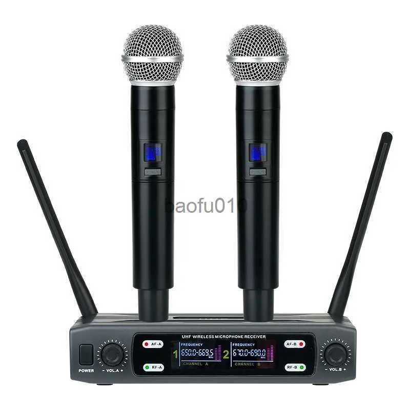Wireless Karaoke Mic System: Dual Channel UHF Fixed Frequency Dynamic ...