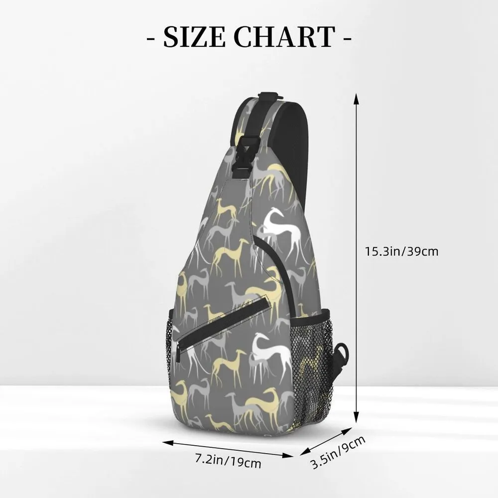 School Bags Grey Sighthounds Crossbody Sling Backpack Men Custom ...