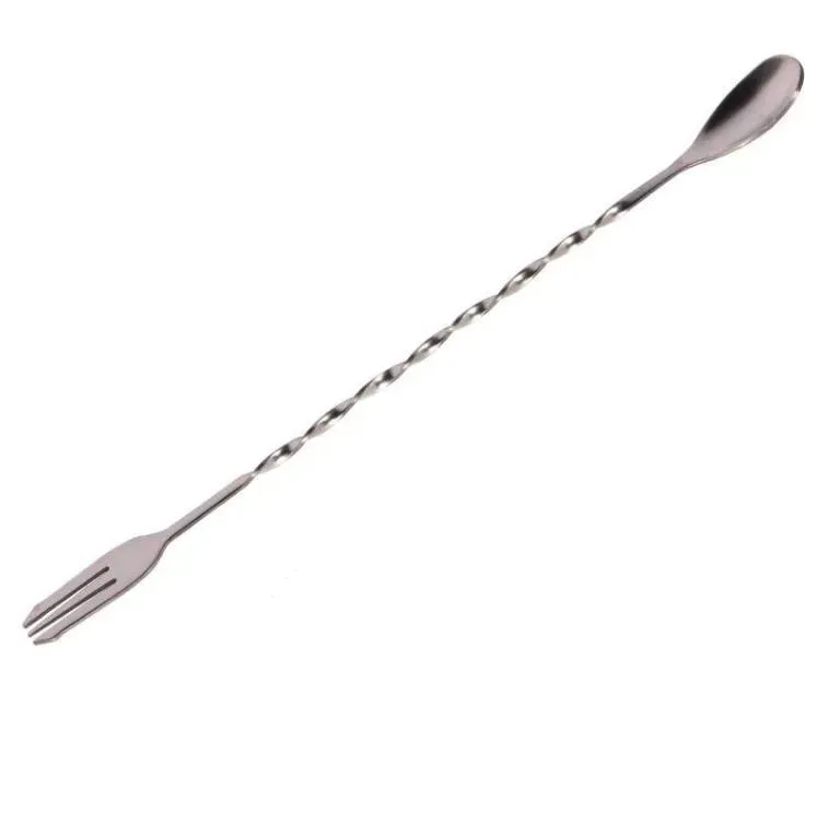 DHgate.com:Stainless Steel Spiral Long Bar Cocktail Mixing Spoons (Set ...