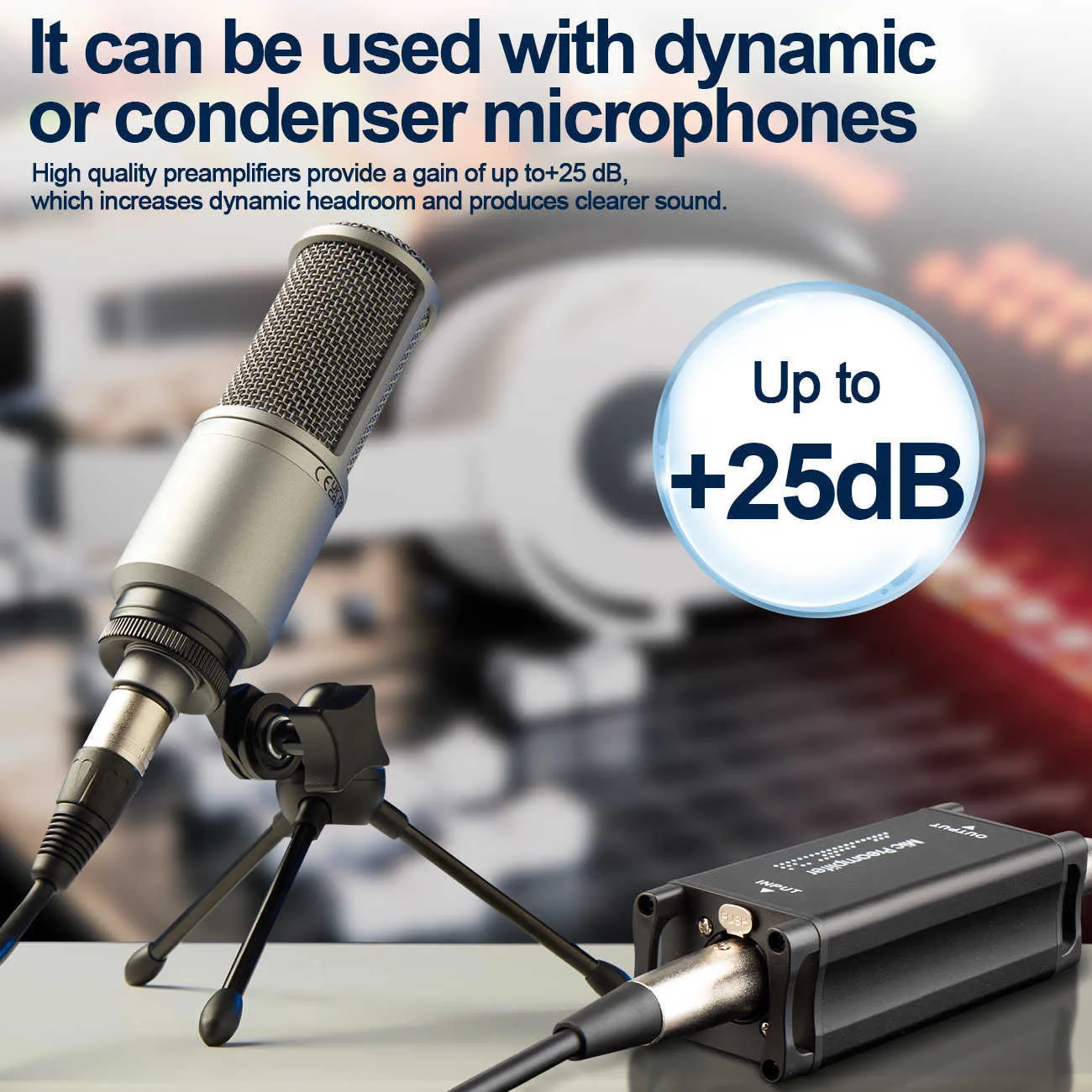 Microphones MA 1Professional Microphone Preamplifier Dynamic Microphone ...