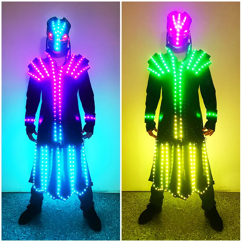 LED Armored Warrior Costume With RGB Lighting – Wireless Stage ...