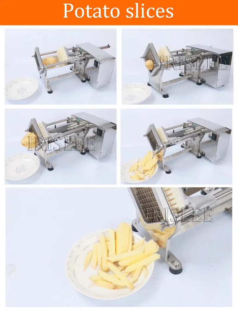 Commercial Potato Chip Cutting Machine Electric Vegetable Slicer For ...