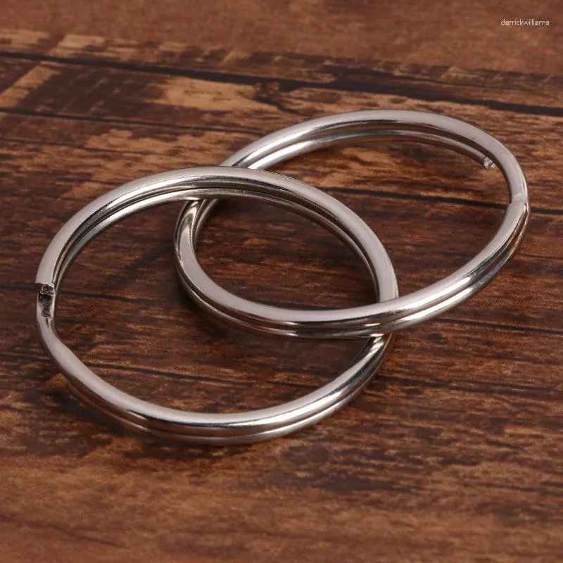 DHgate.com:100 Pcs Stainless Steel Key Ring Split Rings Travel Keychain ...