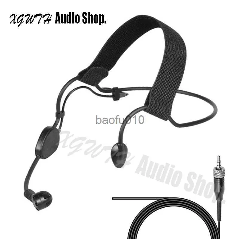 Wireless Headset Microphone - Dual Ear Hook Mic for Sennheiser, 3.5mm Screw Lock, ME3 EW100 G3 ...