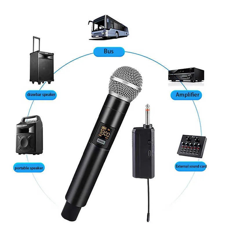 Professional Wireless Microphone System - Universal Handheld Mic for ...