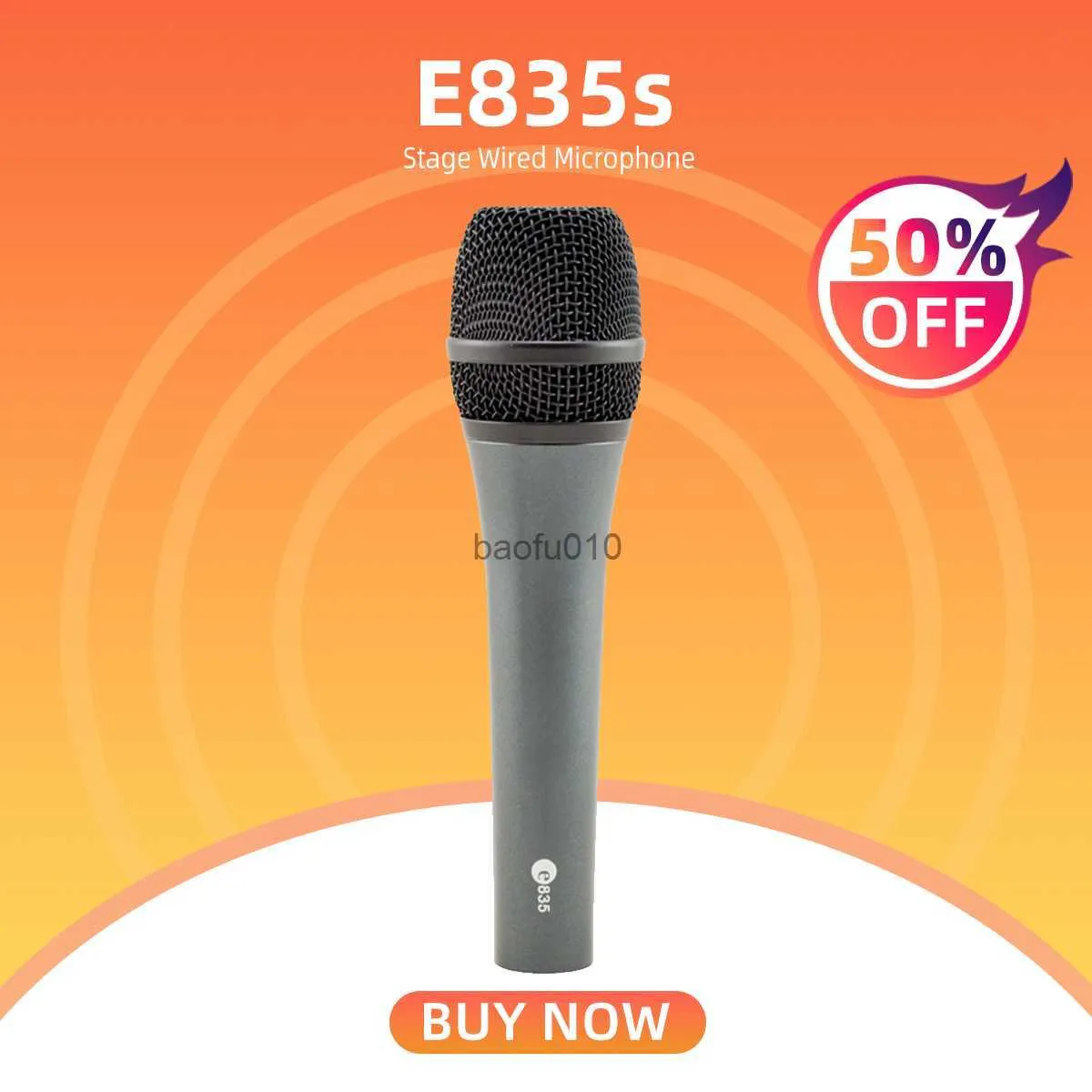 Karaoke Mic Handheld Universal Dynamic Microphone For Stage, Performance, Recording E835s Wired ...