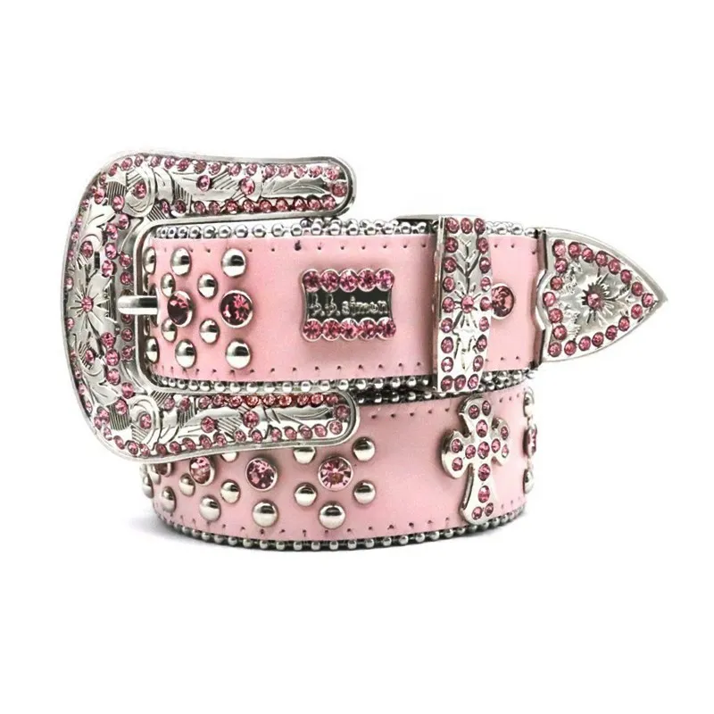 Designer Bb Simon Belt Bling Studded Crystal Fashion Diamond Belt, Mens ...