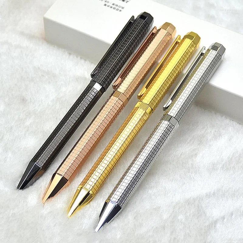 Wholesale Premium Octagonal Grid Metal Ballpoint Pen With Metal Reliefs ...