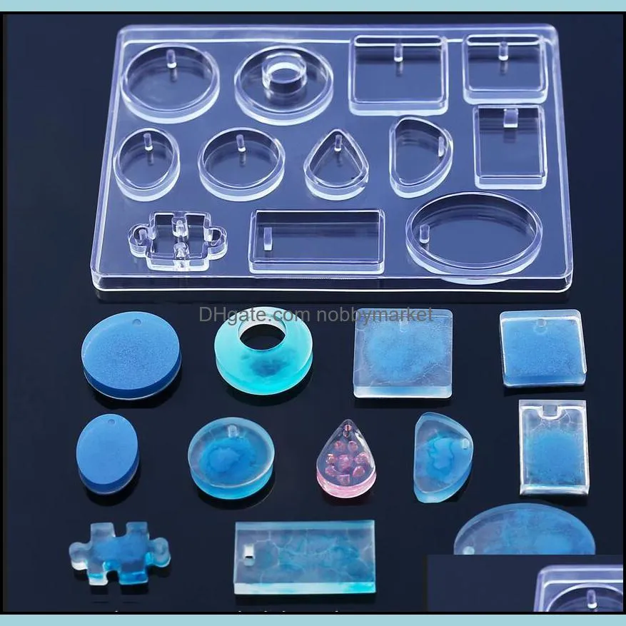 DHgate.com:Silicone Pendant Resin Molds with 12 Styles for DIY Jewelry ...