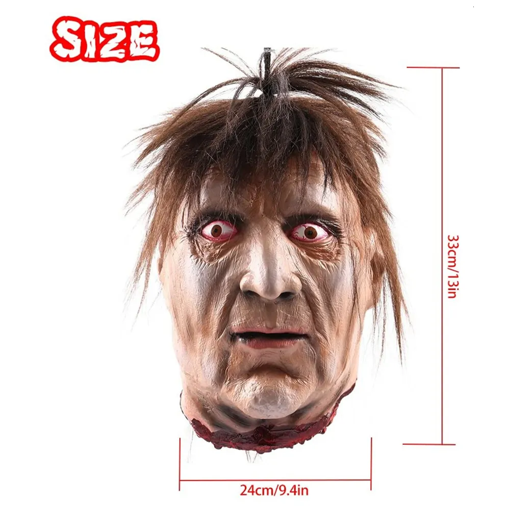 Costume Heads: Realistic Severed Head Prop With Wig Creepy Halloween ...