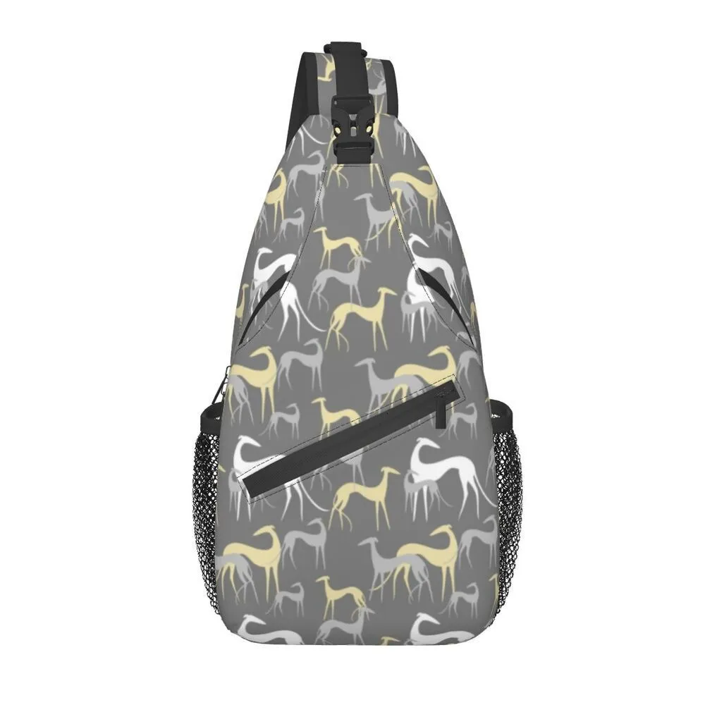 School Bags Grey Sighthounds Crossbody Sling Backpack Men Custom ...