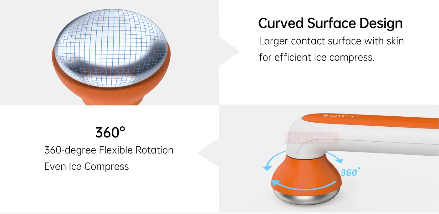 Stainless Steel Face and Body Massager with Replaceable 2 Heads for ...