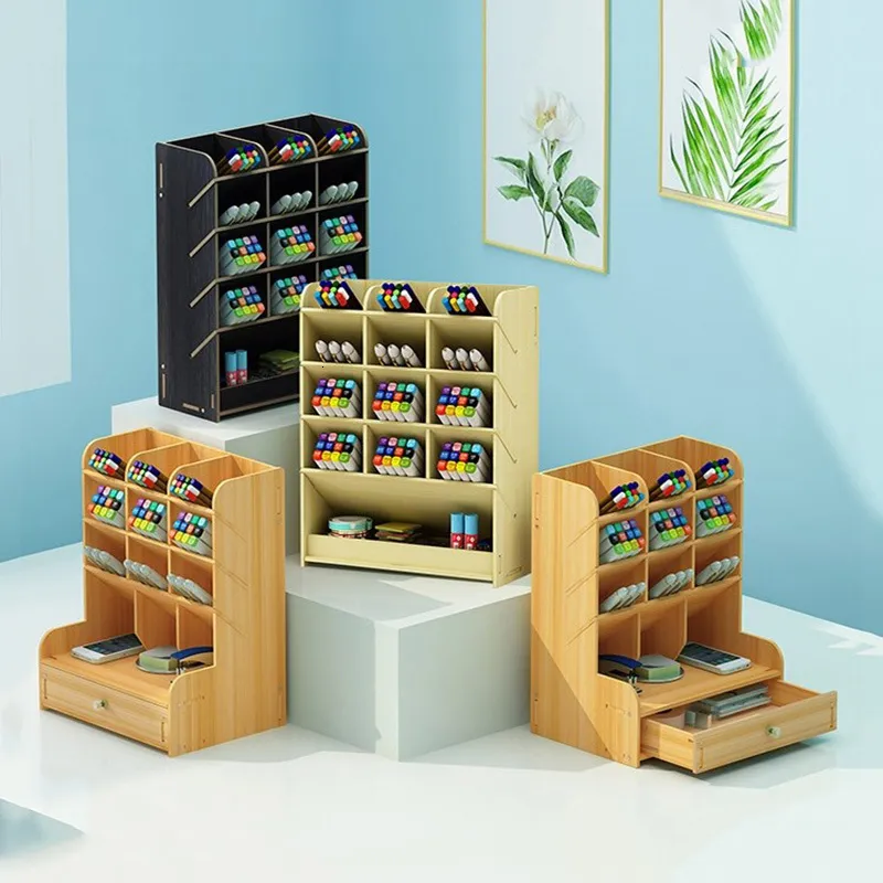 DHgate.com:Multifunctional Wooden Desk Organizer & Pen Holder | Office ...