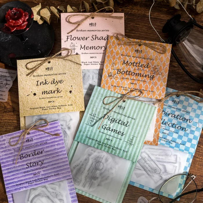 DHgate.com:Retro Sulfuric Acid Paper Broken Memories Series Markers ...