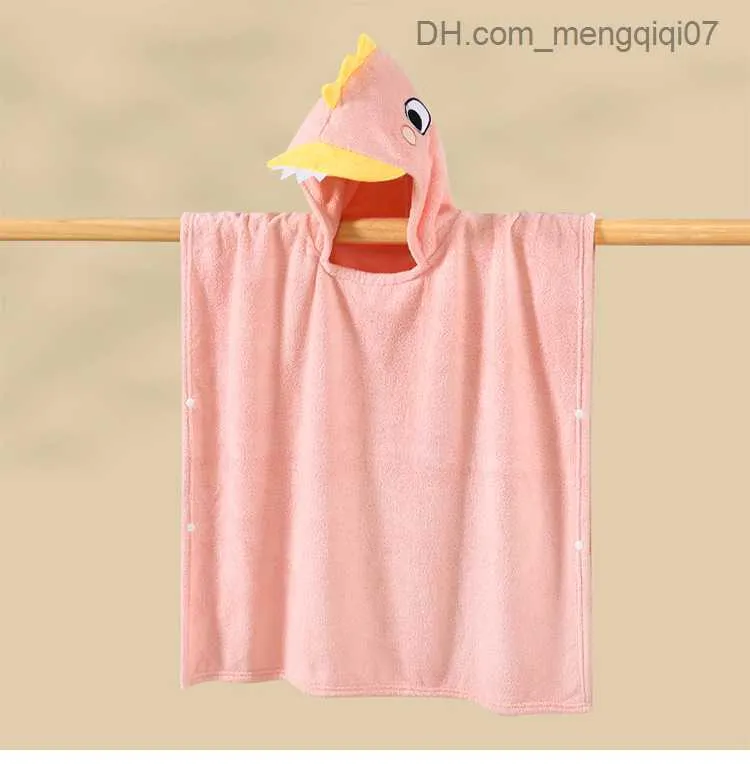 DHgate.com:Flannel Cartoon Dinosaur Kids Hooded Robe Boys Girls Coral ...