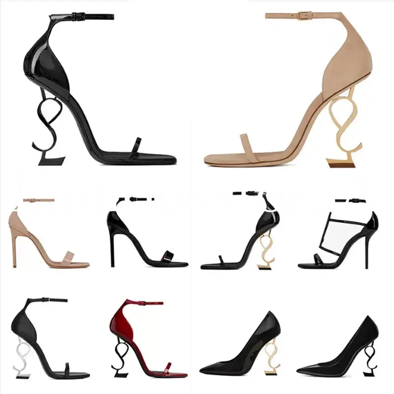 Bulk Designer Wedding Heels Metal Letter High Heel Sandals, Pointed Toe ...