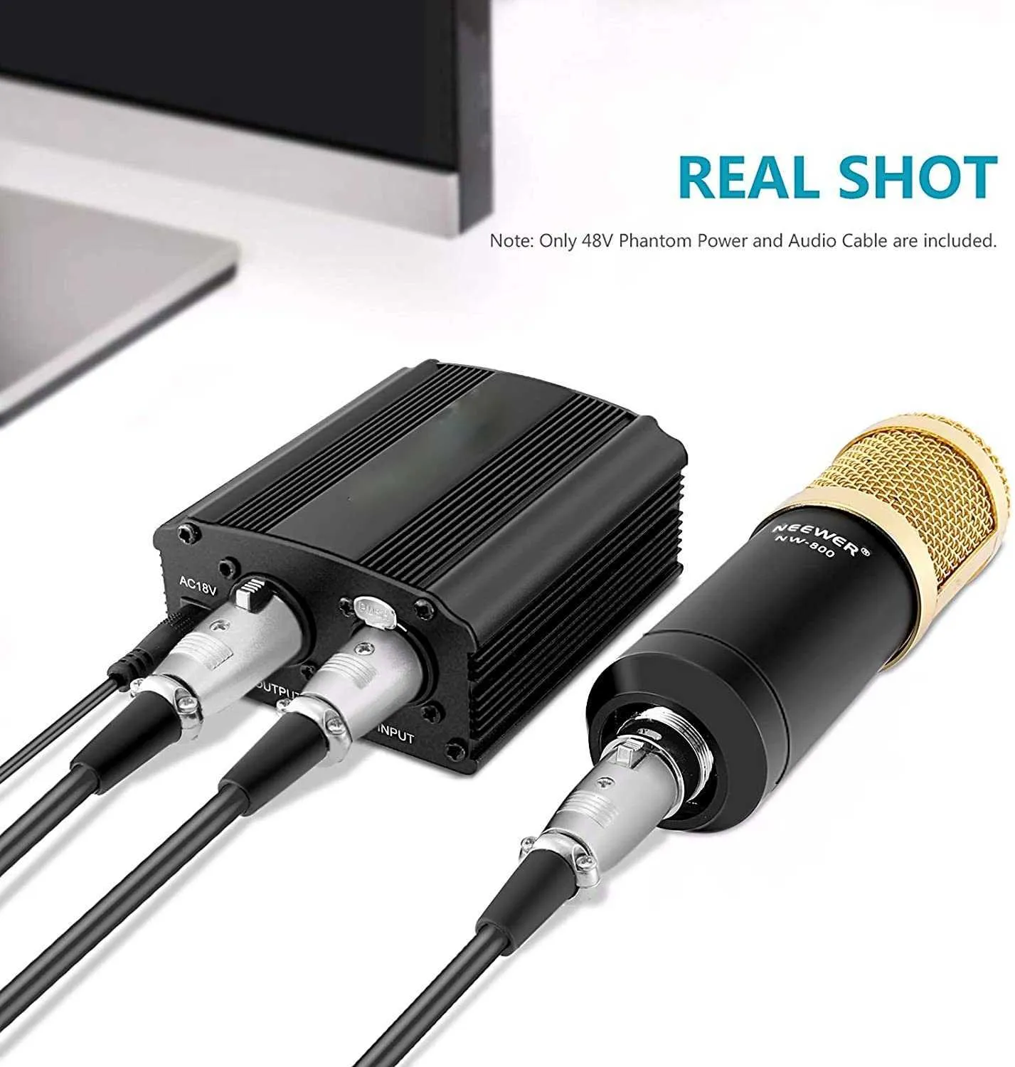 Phantom Power With Cable 48V Phantom Power Supply With XLR Cable – For ...
