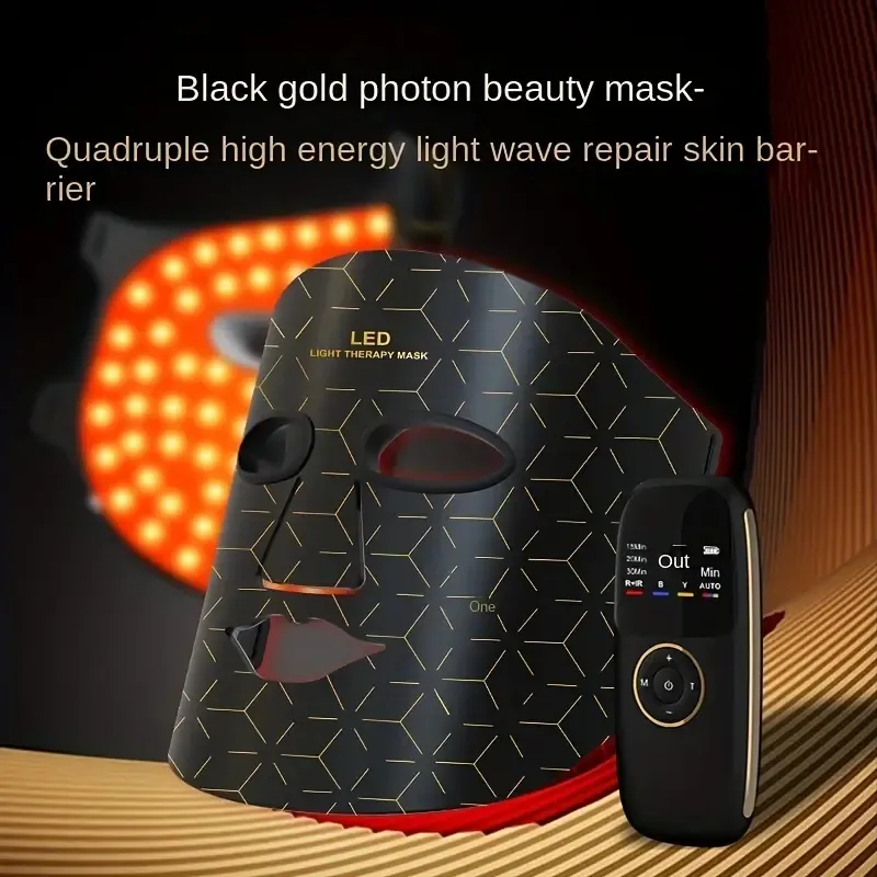 LED Photon Face Mask - Red, Blue, Yellow Light Therapy for Wrinkle ...