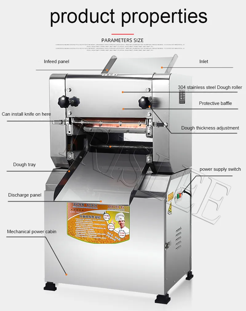 Stainless Steel Electric Commercial Dough Sheeter And Automatic ...