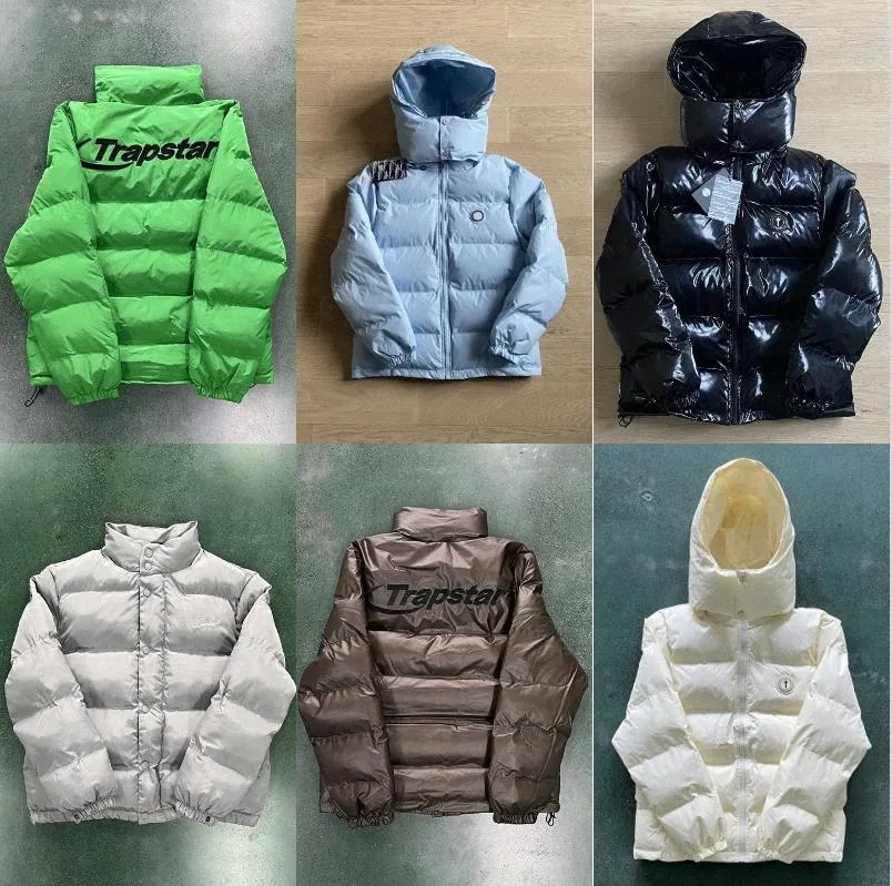 Trapstar Men's Puffer Down Parka Jacket, Thick Warm Windproof Winter ...