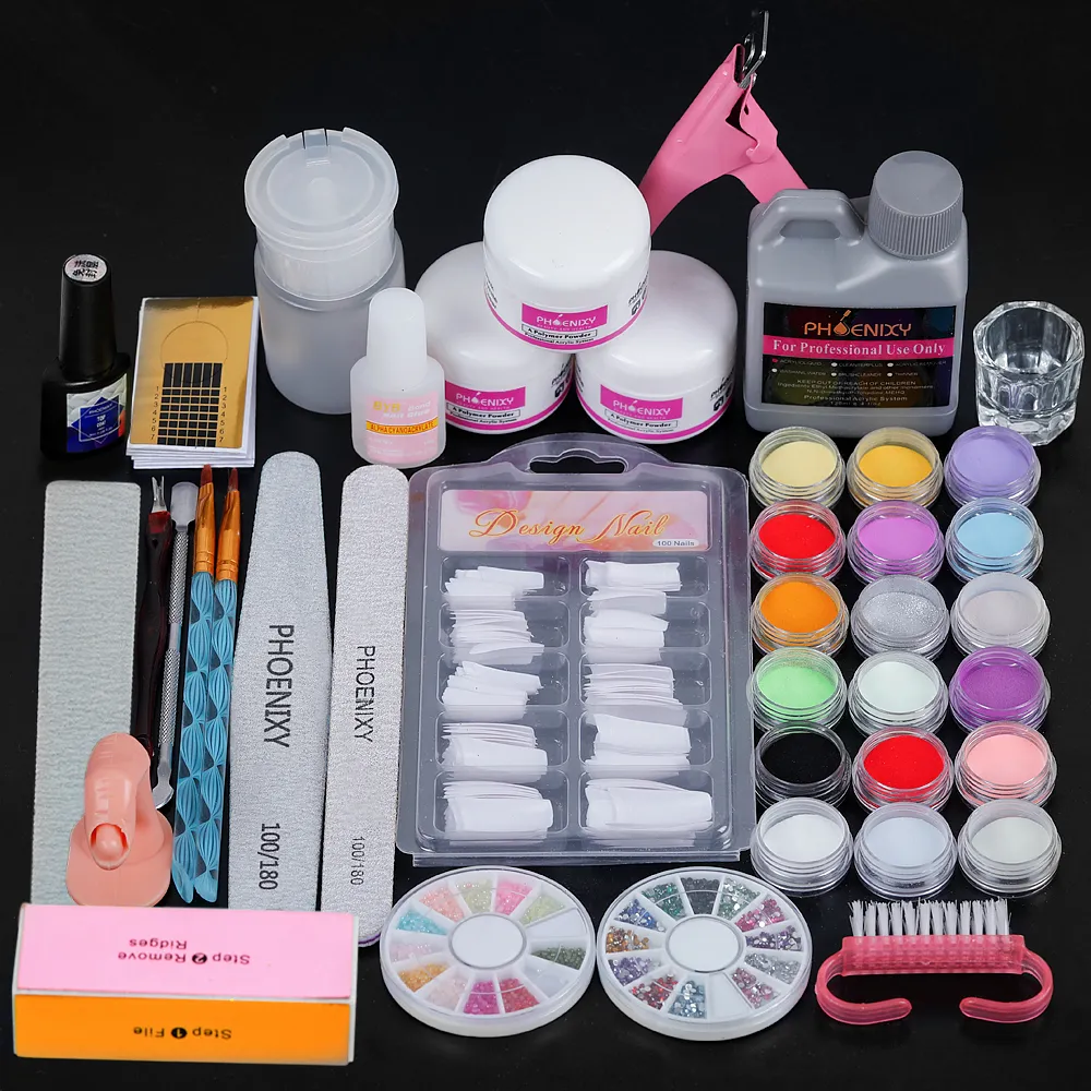DHgate.com:Professional Acrylic Nail Kit with Nail Tips, Nail Art Tools ...