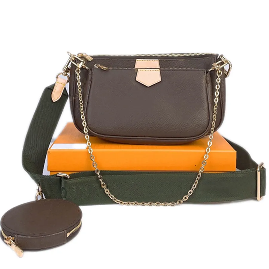 Mirror Quality Cross Body Bags 3 In 1 Mahjong Canvas Cowhide ...