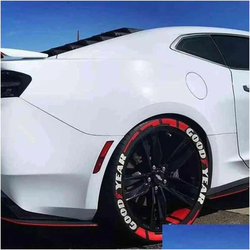 Customized Waterproof Racing Wheel Tire Bike Modified Sticker 3D Rubber ...