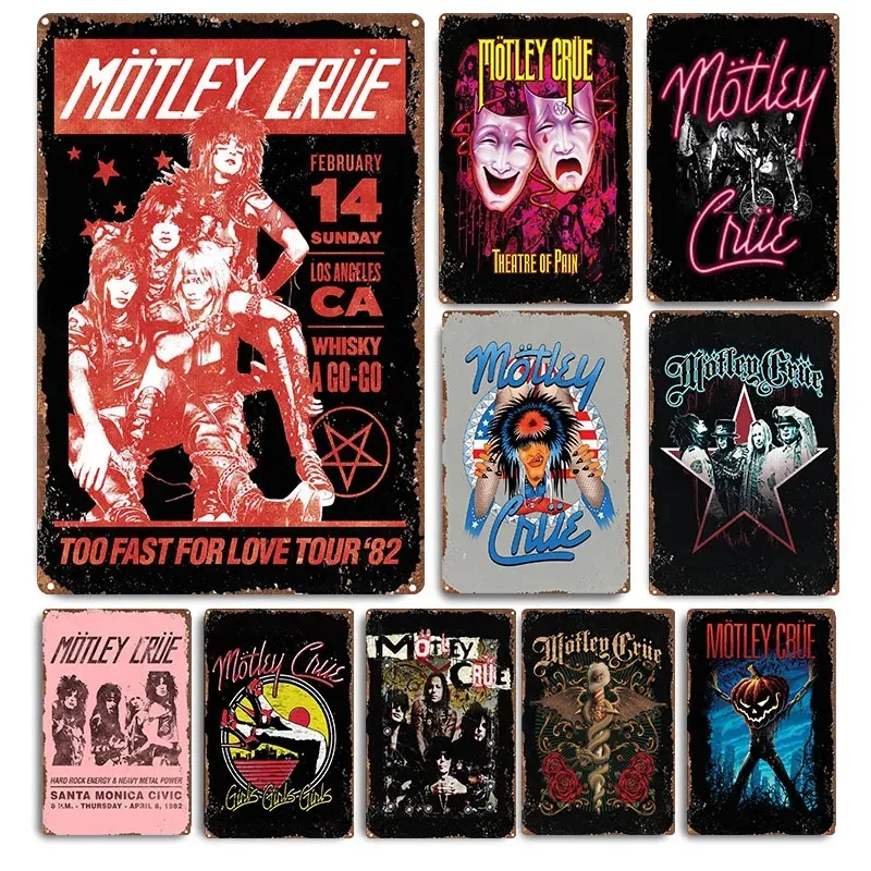 DHgate.com:Retro Metal Music Band Tin Sign, Vintage Rock N Roll Wall ...