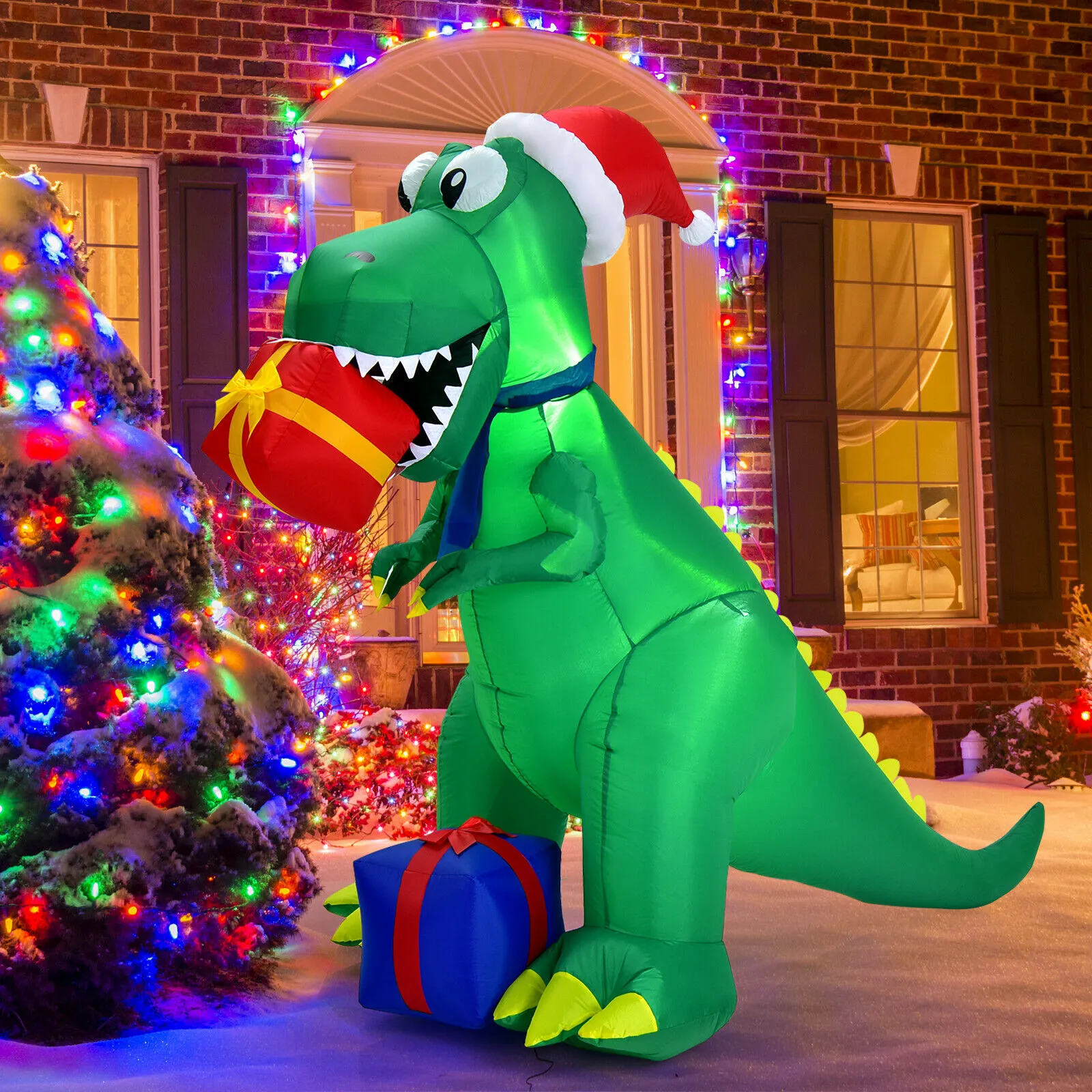 Dinosaurio Inflable De Navidad De 6 Pies Para Interiores Y Exteriores ...