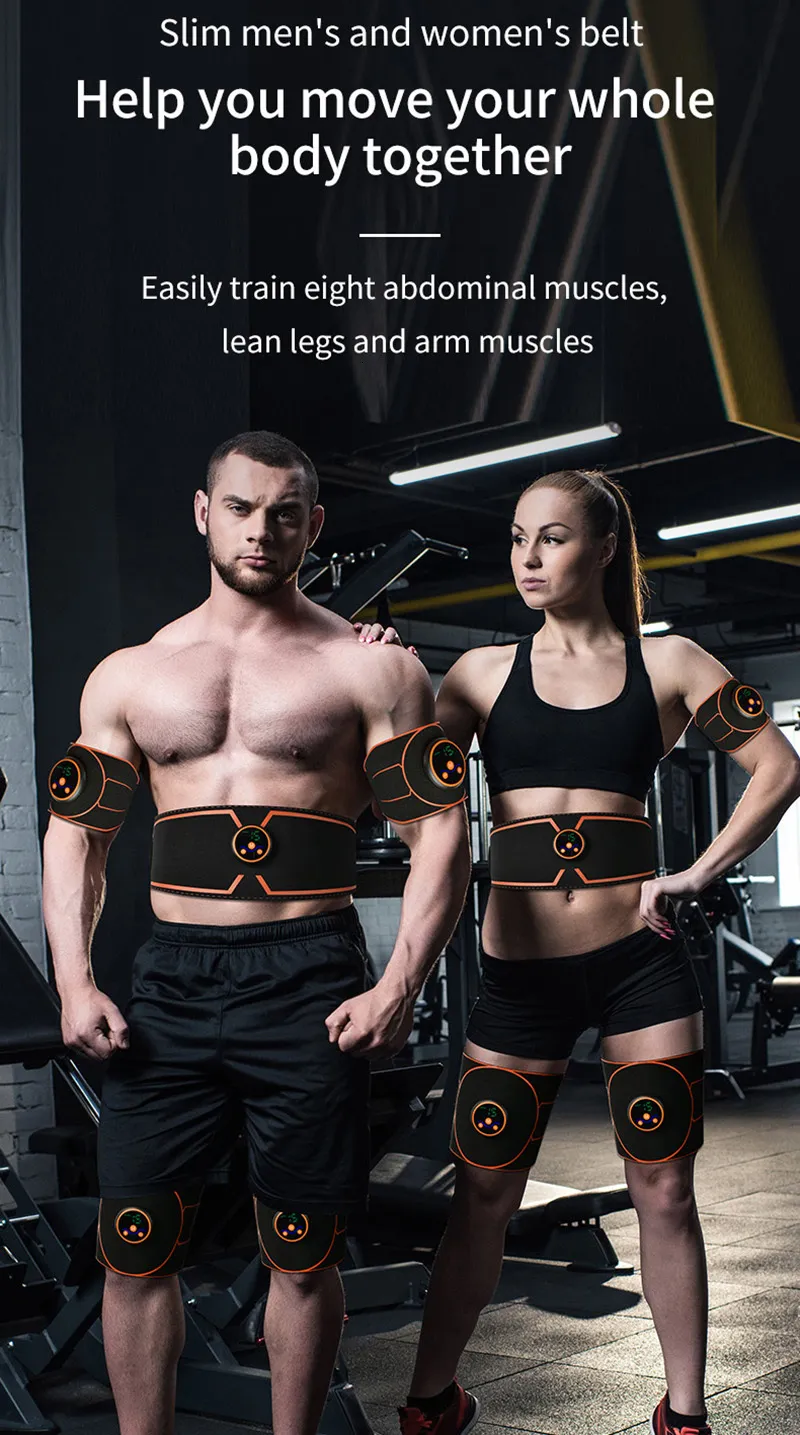 Abdominal Trainer Belt EMS Muscle Stimulator For Abs, Legs, Arms ...