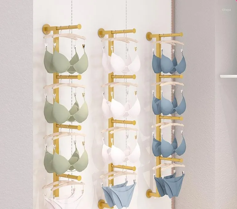 Wall-Mounted Underwear Organizer - Space-Saving Bra Hook Rack, Garment ...