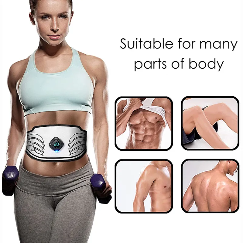 Ab Toning Belt Muscle Stimulator: EMS Abdominal Trainer, Waist Trimmer ...