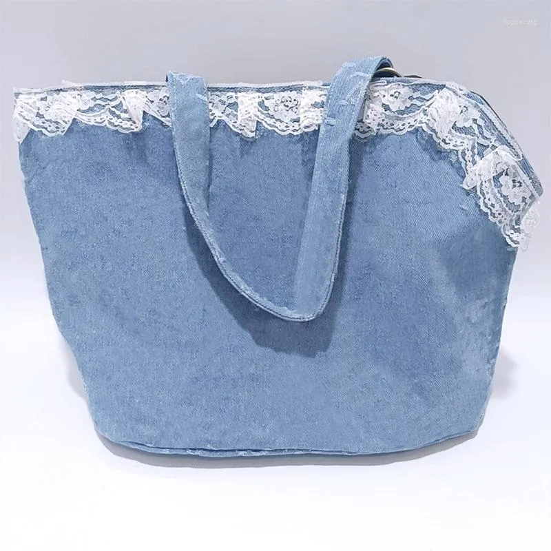 Luxury Designer Little Dog Carrier Bag With Lace And Denim Strap ...
