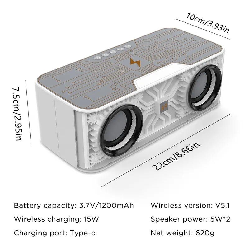 Bluetooth Speaker Subwoofer: Dual Tone Transparent Mech Speaker With ...
