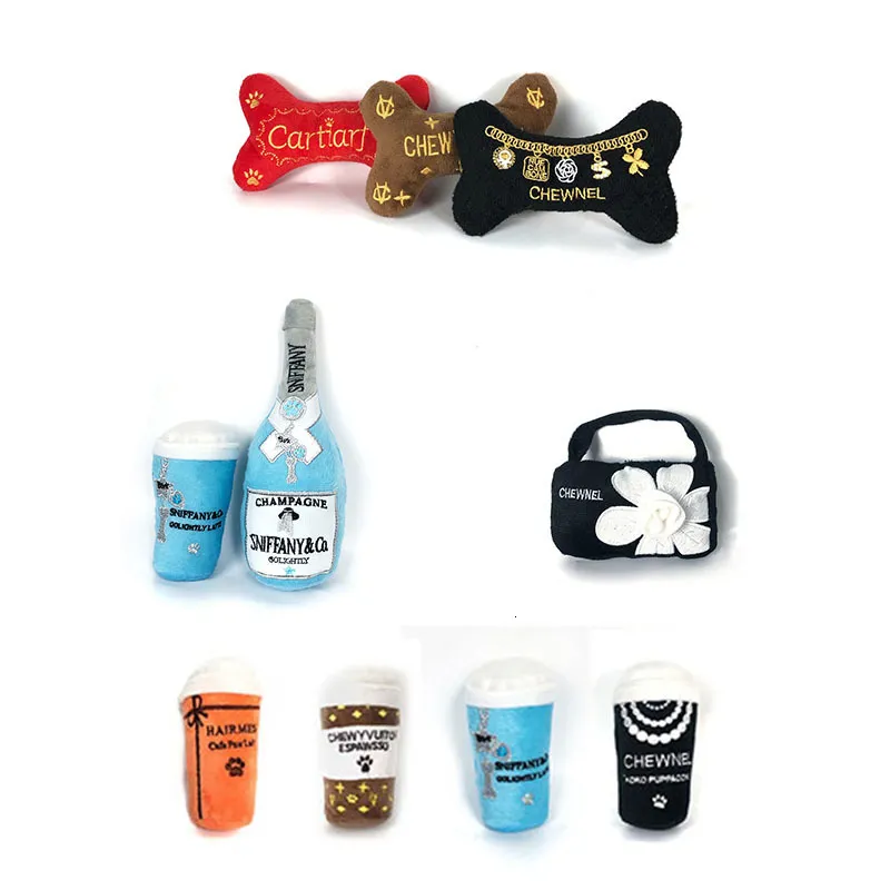 DHgate.com:Colorful Squeaky Plush Dog Chew Toys Set for Small Dogs ...