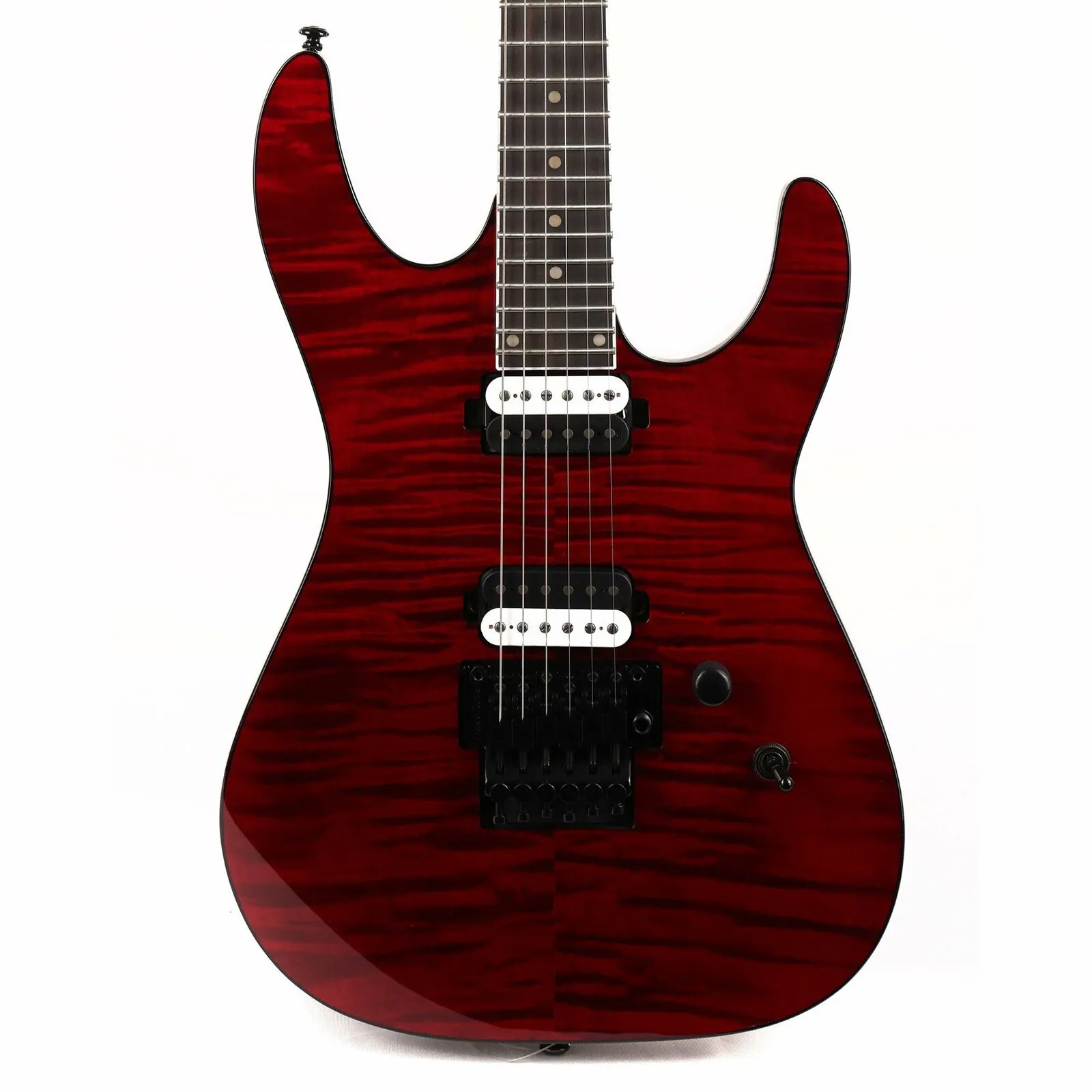 DHgate.com:Transparent Cherry Electric Guitar with Floyd Rose System | Dean MD 24 Select Flame ...