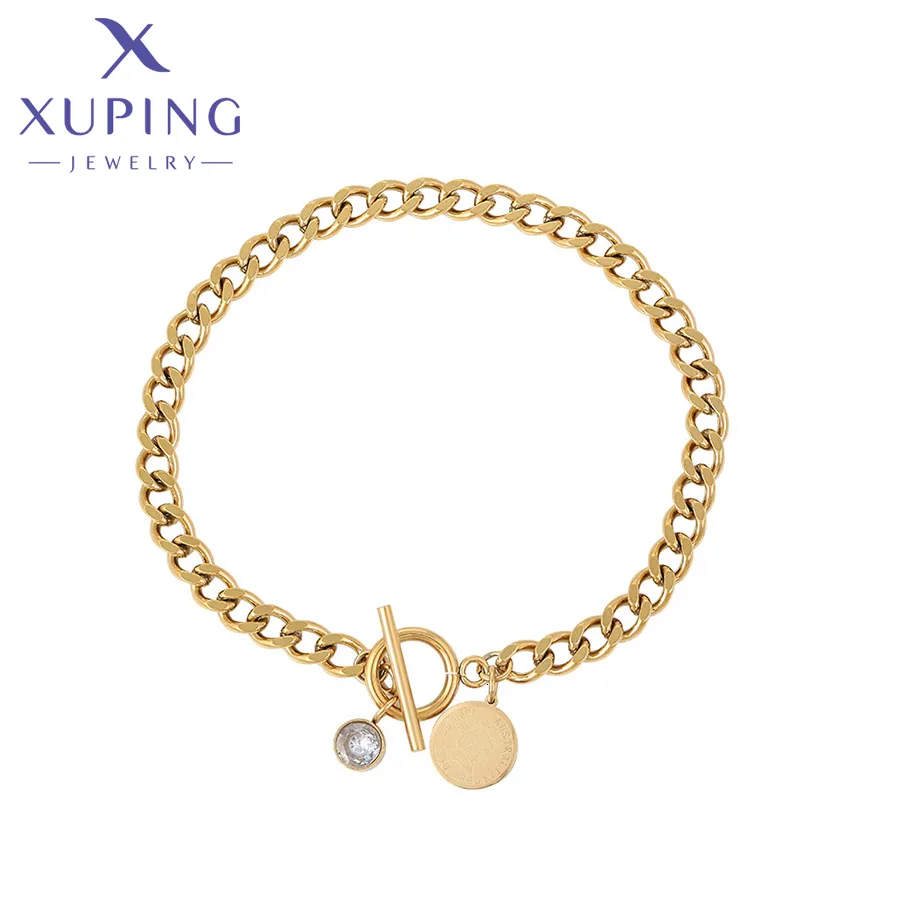 Elegant Charm Bracelet Anklet - Xuping Jewelry Style, Simple Stainless ...
