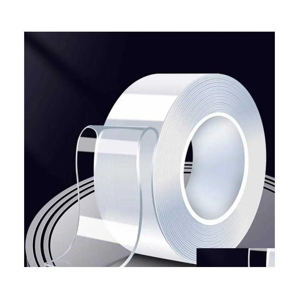 DHgate.com:Waterproof Transparent Double-Sided Nano Tape, Reusable Adhesive Tape for Household ...