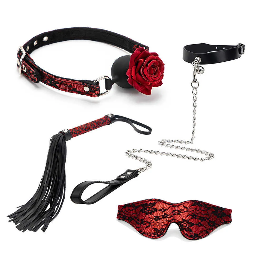Ultimate BDSM Bondage Set For Women Whips Collars Ropes Chains Restraints Handcuffs Fetish Adult ...