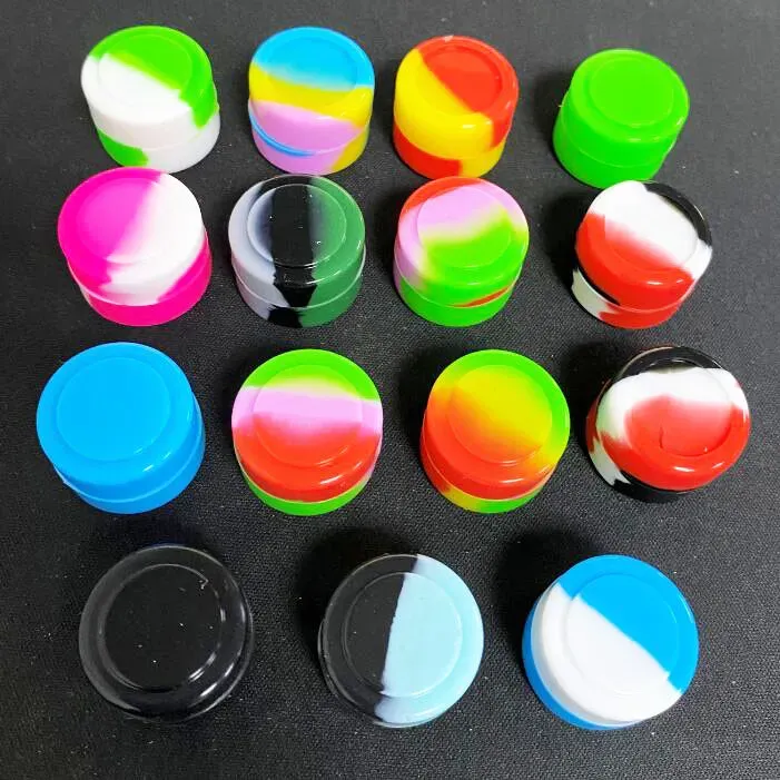 Silicone Container Food Grade Rubber 2ml Non-Stick Round Mini Jars Dab ...