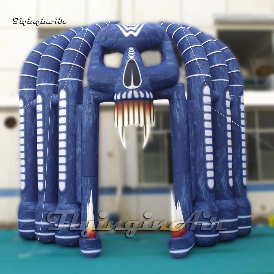 Halloween Arch Inflatable: 6m Giant Demon Skull Gate With Fangs Outdoor ...