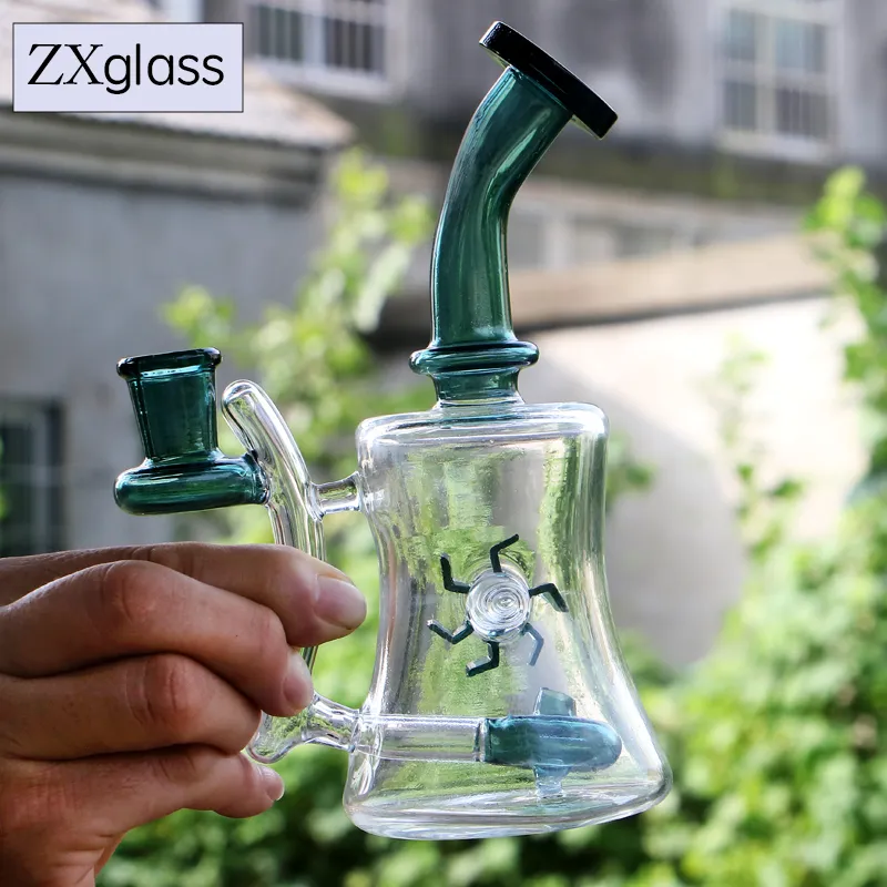 Glass Windmill Dab Rig: Portable 14mm Oil Rig Hookah Bong Thick Clear ...