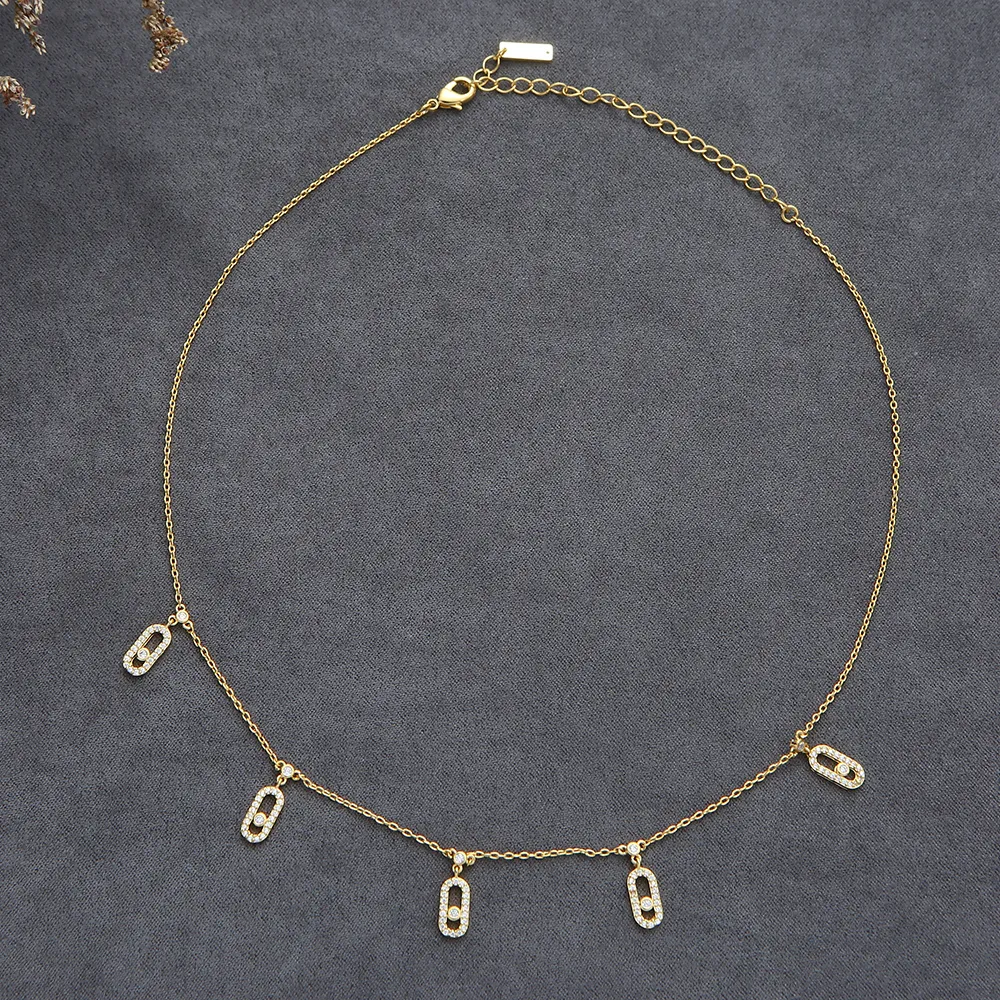 Collar Colgante De Oro De Circonía Cúbica Para Mujeres Dainty Inicial ...