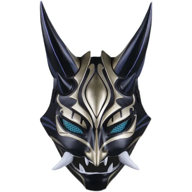 Genshin Impact Xiao Epoxy Resin Makro Cosplay Mask With LED Light PVC ...