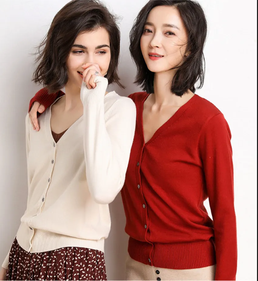 Cardigan À Col En V Et Simple Boutonnage Pour Femme, Pull Over, Chemise ...