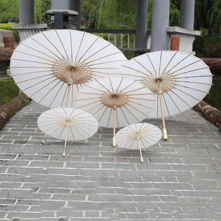 Wedding UmbrellaZZ White Paper Umbrellas Bridal Wedding Parasols For ...