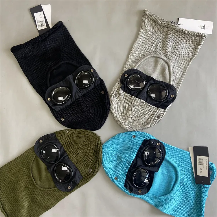 Designer CP Beanie Hat With 2023 Lens, Windbreak Hood, And European Glasses Winter Warm Cotton ...
